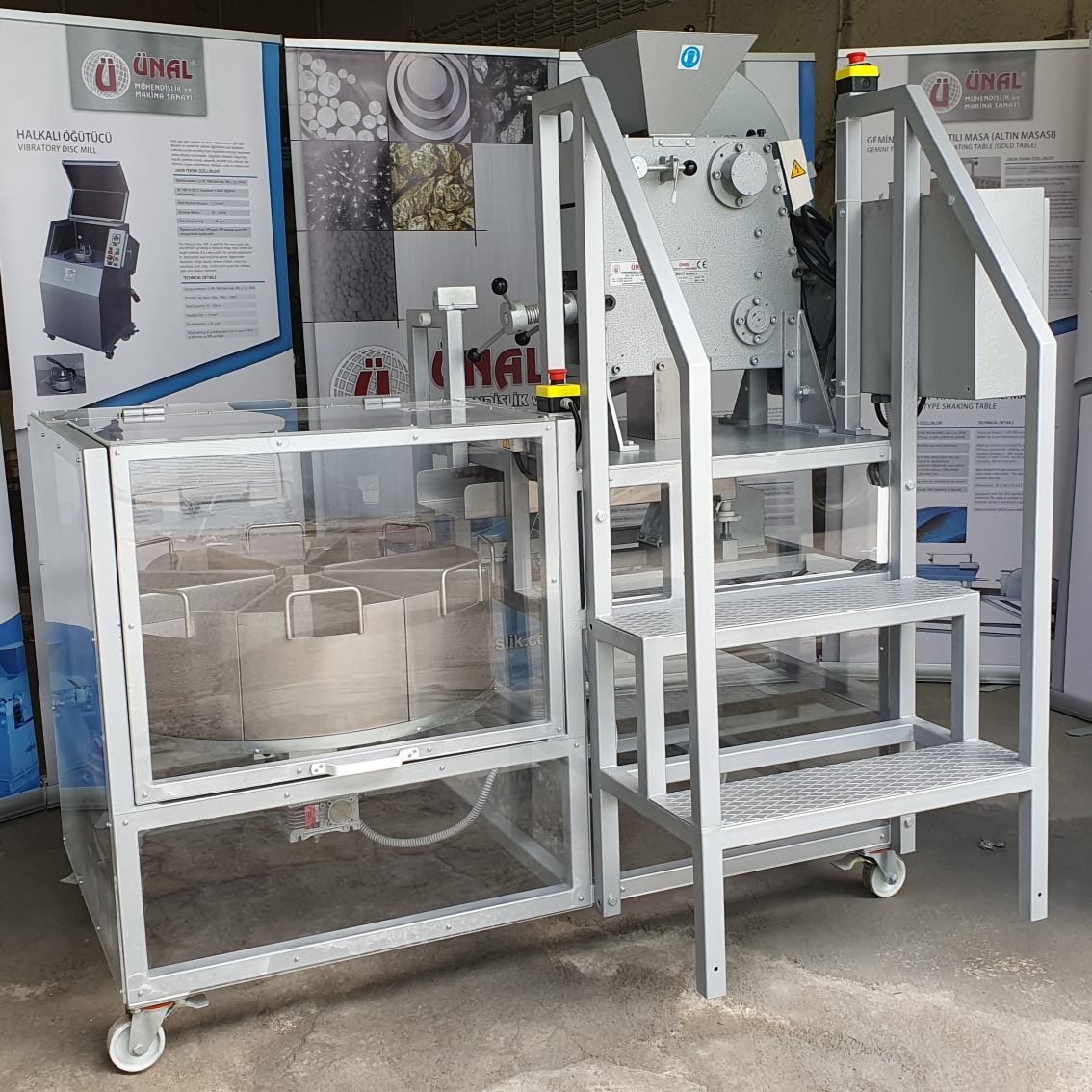 Rotary Sample Divider with Jaw Crusher - Laboratory Crushing - Unal ...